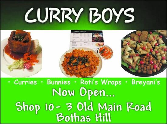 Menu at The CURRY BOYS restaurant, Hillcrest