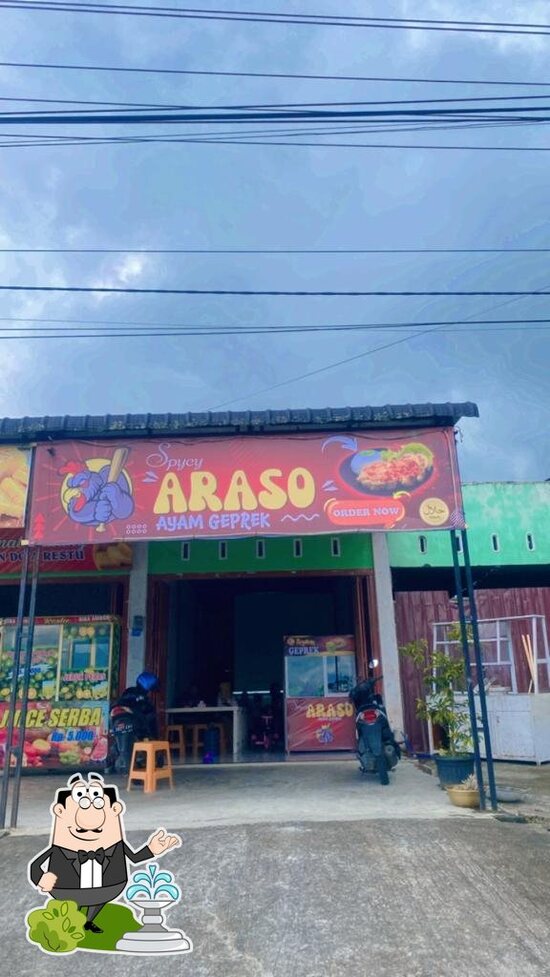Menu at Spicy Araso ayam geprek restaurant, Pante Raya