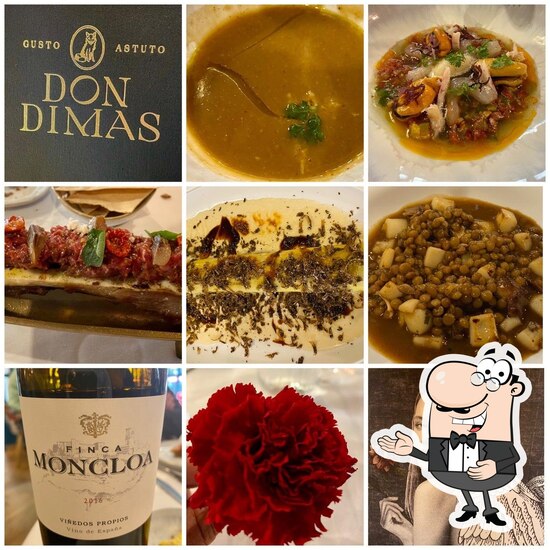 Carta del restaurante Don Dimas, Madrid