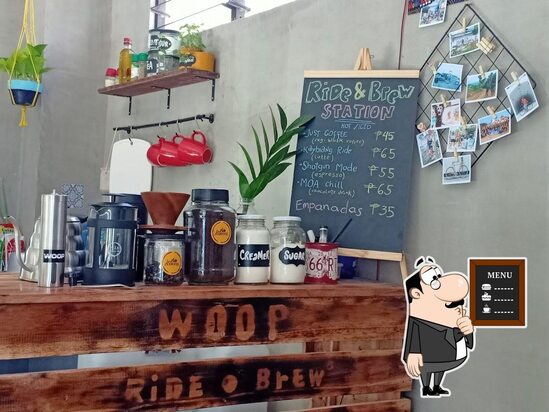 Menu at Ride & Brew Station, Muntinlupa