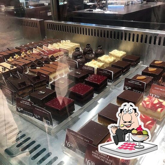 Menu at Lindt Chocolate Cafe, Sydney
