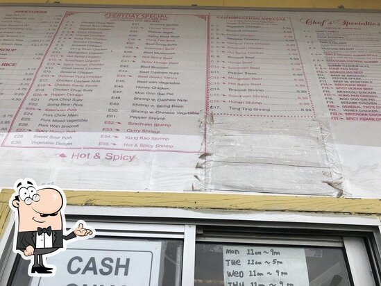 Menu at Taiwan Chinese Food restaurant, Oklahoma City