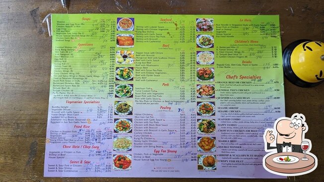 Menu at Sun Sun Chinese Take-Out restaurant, Coral Springs